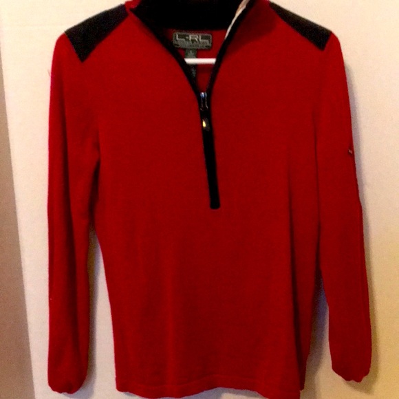 Ralph Lauren | Sweaters | Ralph Lauren Red Zip Front Sweater | Poshmark